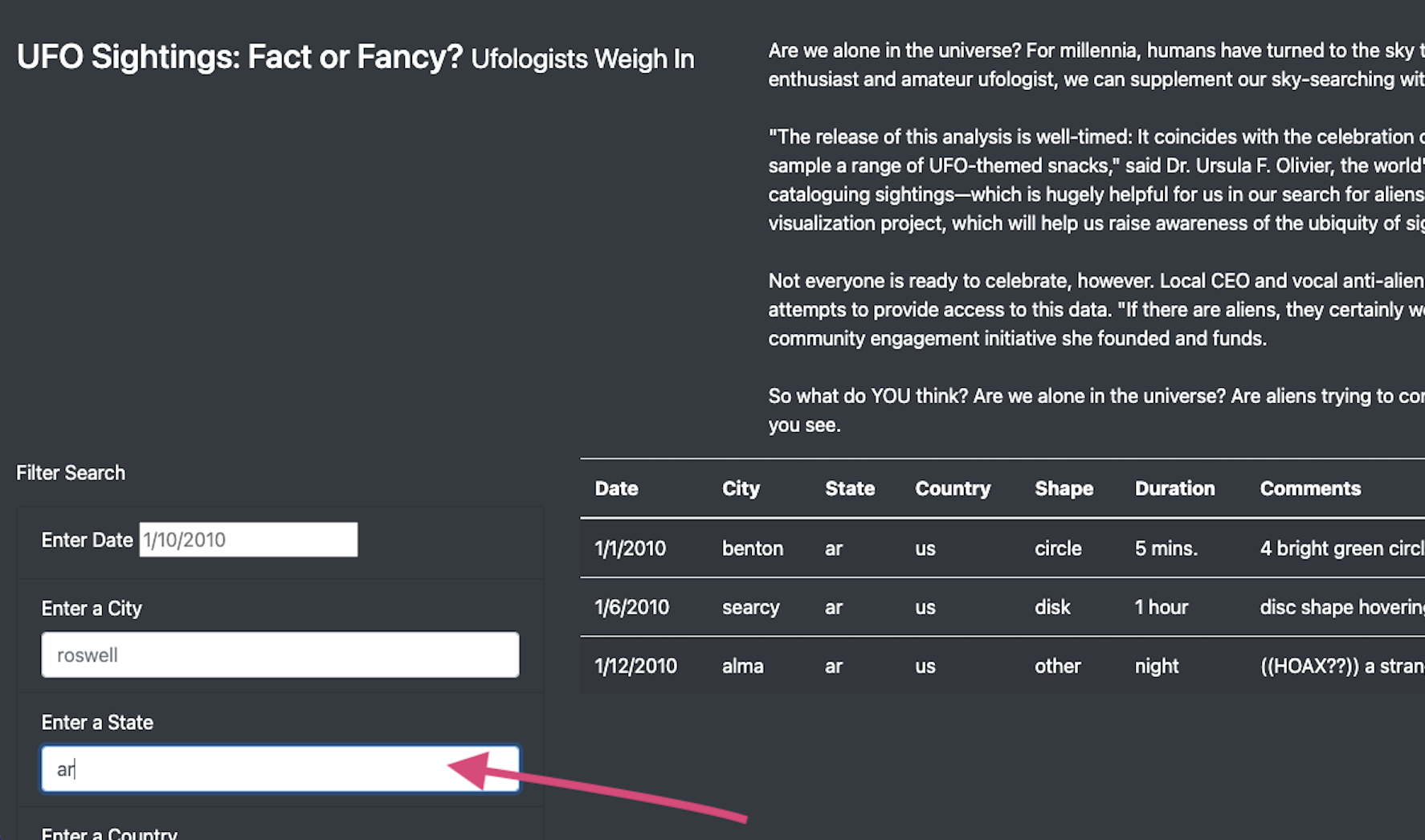 GitHub - litarusso/UFO_Analysis