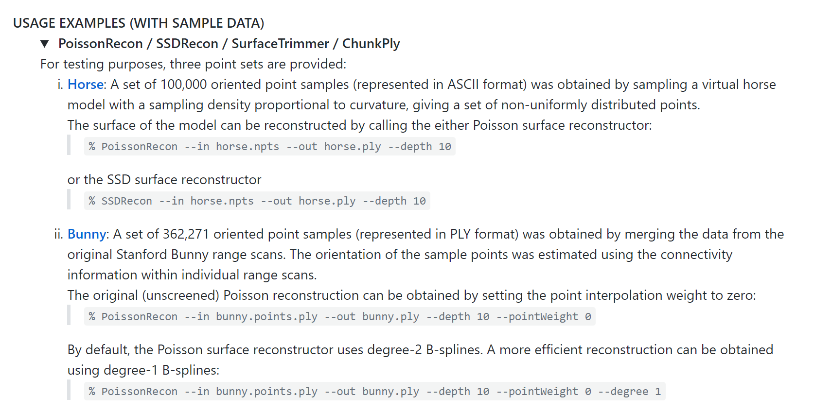 Running examples for PoissonRecon in Visual Studio 2019 · Issue #150 · mkazhdan/PoissonRecon ...