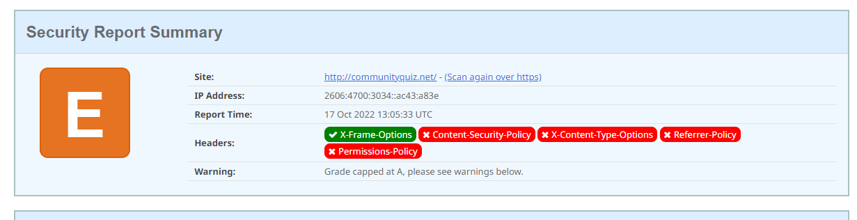 Update Security Headers · Issue #42 · prjseal/Umbraco-Community-Quiz · GitHub