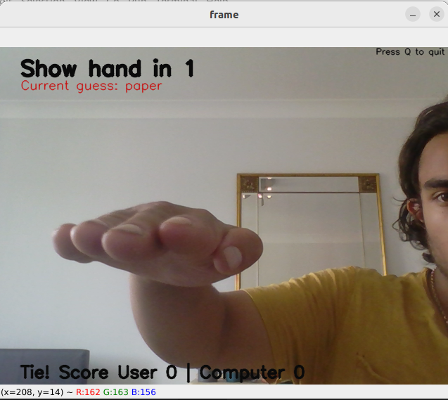 GitHub - ArunB25/rps_computer_vision_game: Rock, Paper, Scissors game using computer vision