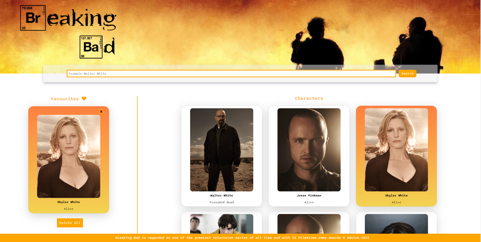 GitHub - ElenaRentero/breaking-bad-project: Proyecto realizado con Vanilla JavaScript sobre ...