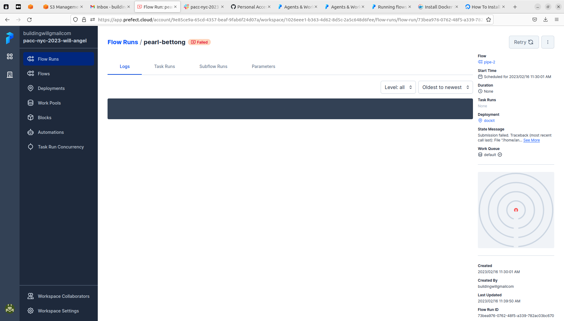 Add info from agent to logs as well as state message when a flow run is not picked up · Issue ...