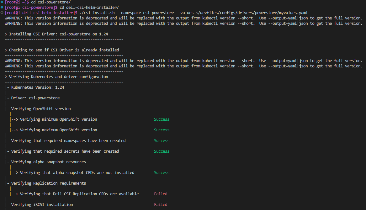 [bug] Csi Install Sh Script For Csi Powerstore Fails With Replication Crd Even Though