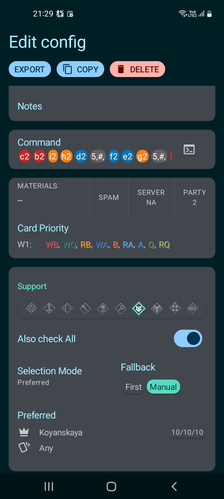 Support Selector not working · Issue #1648 · Fate-Grand-Automata/FGA · GitHub