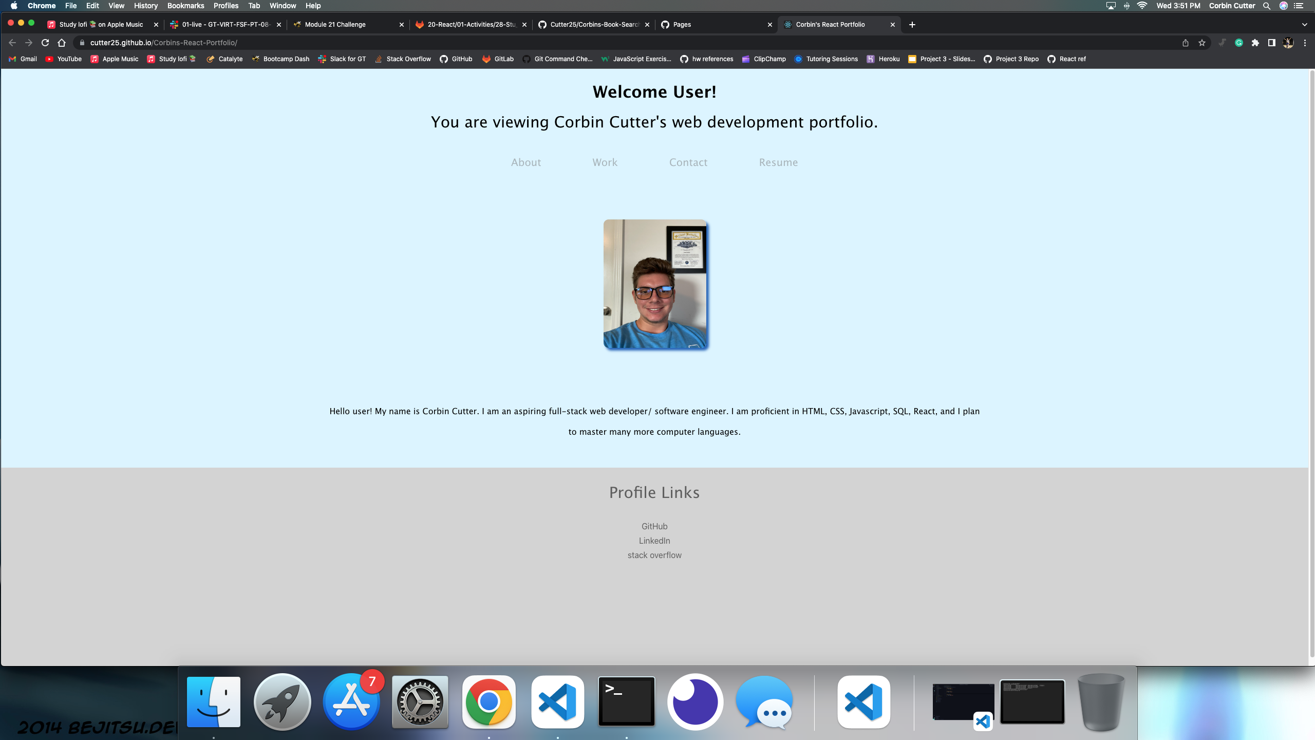 GitHub - Cutter25/Corbins-React-Portfolio: Update ReadMe