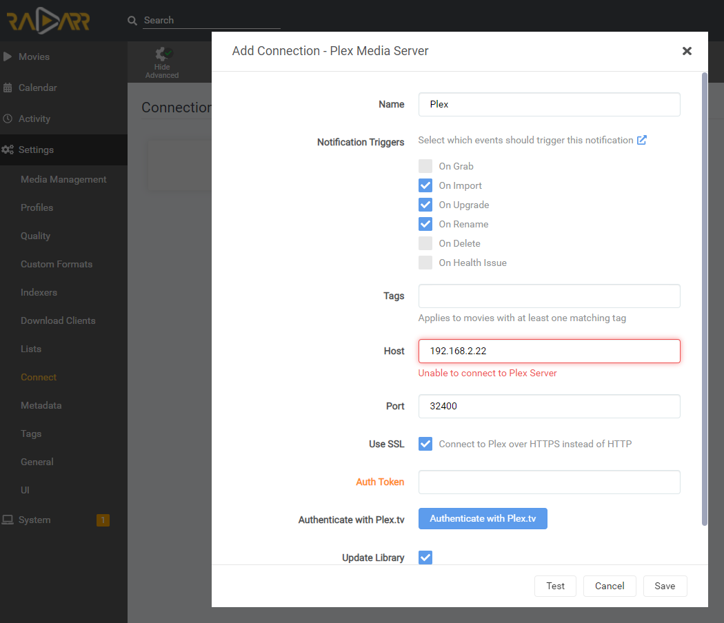 "Plex Media Server" Not Notified of change in "Root Folder" by Radarr · Issue #5448 · Radarr ...