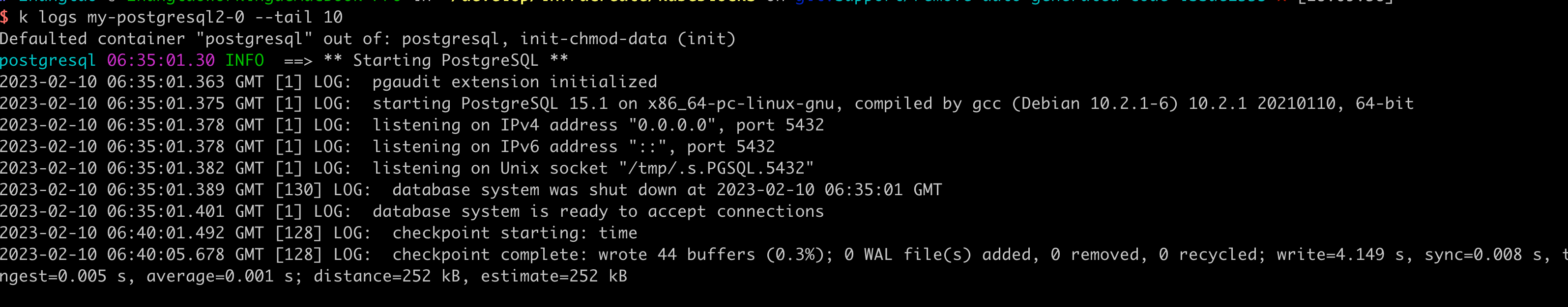 [BUG]Helm postgres cannot create directory · Issue #1377 · apecloud/kubeblocks · GitHub