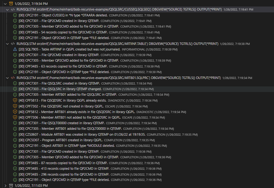 SQL objects created in CURLIB rather than OBJLIB · Issue #60 · IBM/ibmi-bob · GitHub