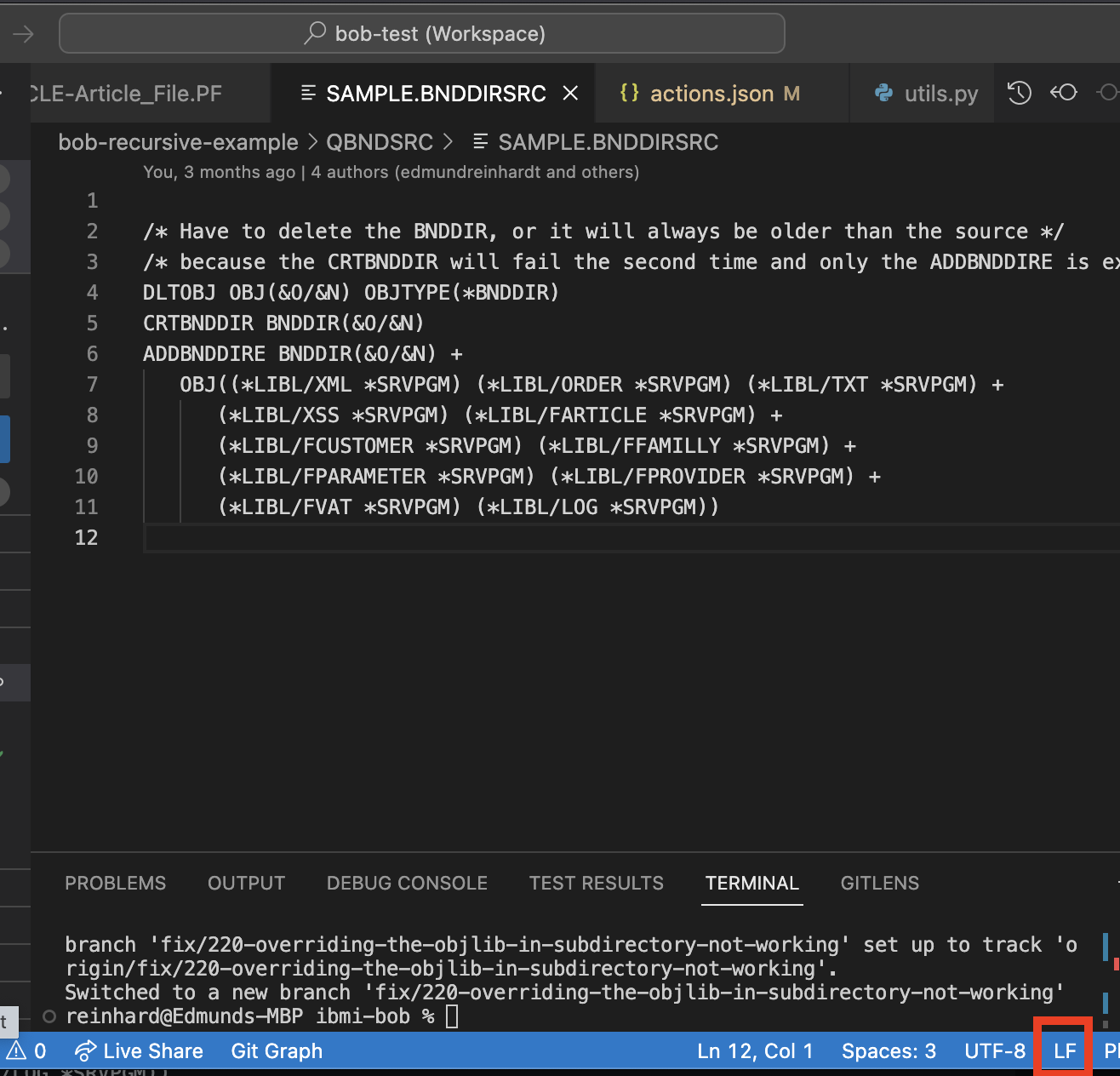 CPD0018: String '+ ACTGRP(*' contains a character that is not valid. · Issue #224 · IBM/ibmi-bob ...
