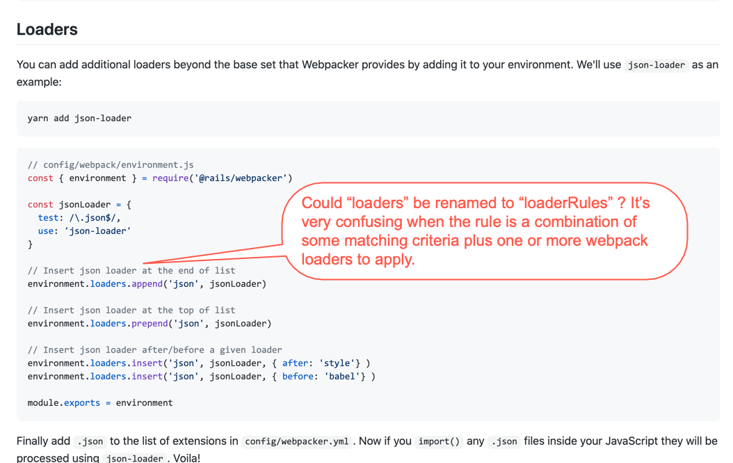 Rename loaders to loaderRules · Issue #2726 · rails/webpacker · GitHub