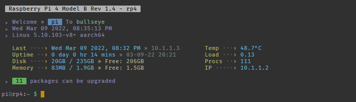 GitHub - ar51an/raspberrypi-motd: Customized dynamic Message of the Day (MOTD) for Raspberry Pi