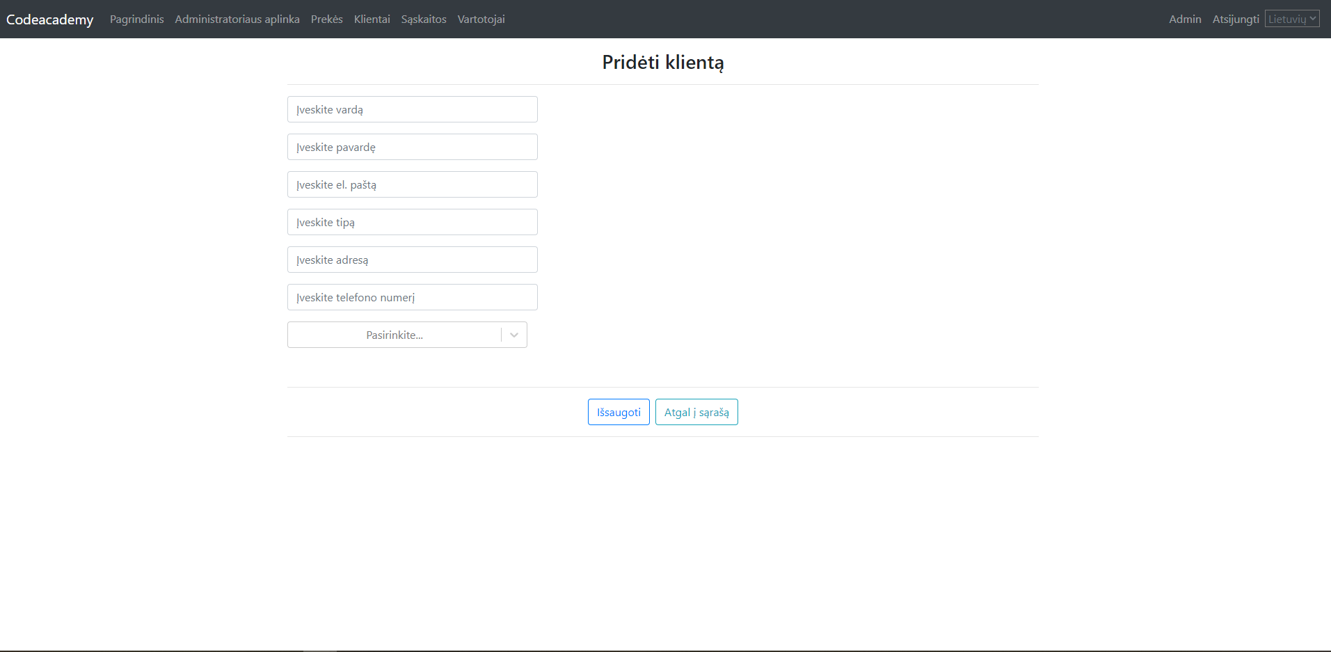 GitHub - esuandrius/invoice-backend: Final project on CodeAcademy ...