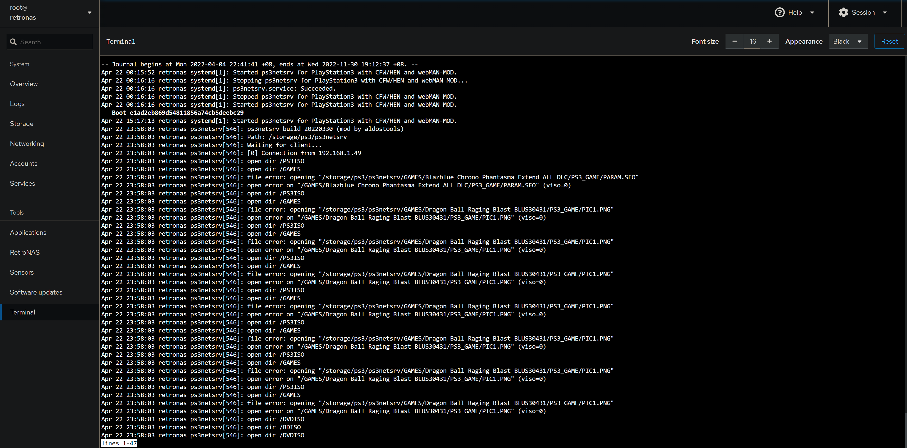 PS3NETSRV PS3 Games Load Error · Issue #271 · retronas/retronas · GitHub