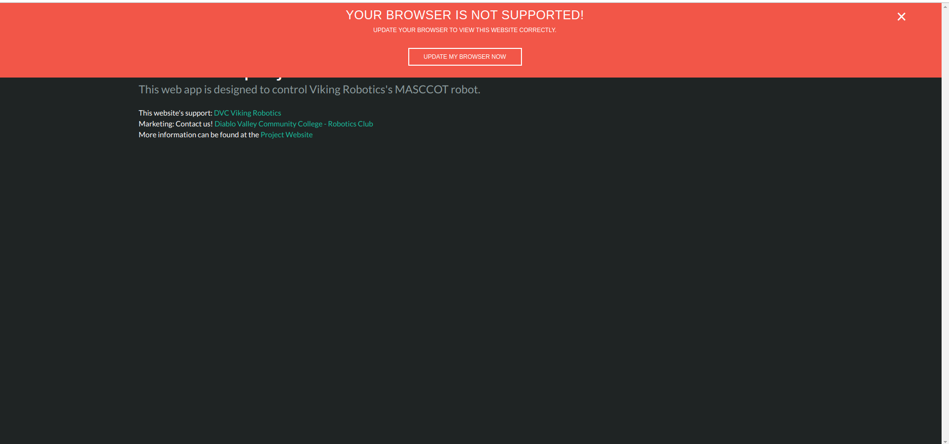 Web Design Added Unsupported Browsers Banner By Tejashah88 · Pull Request 59 · Dvc Viking 