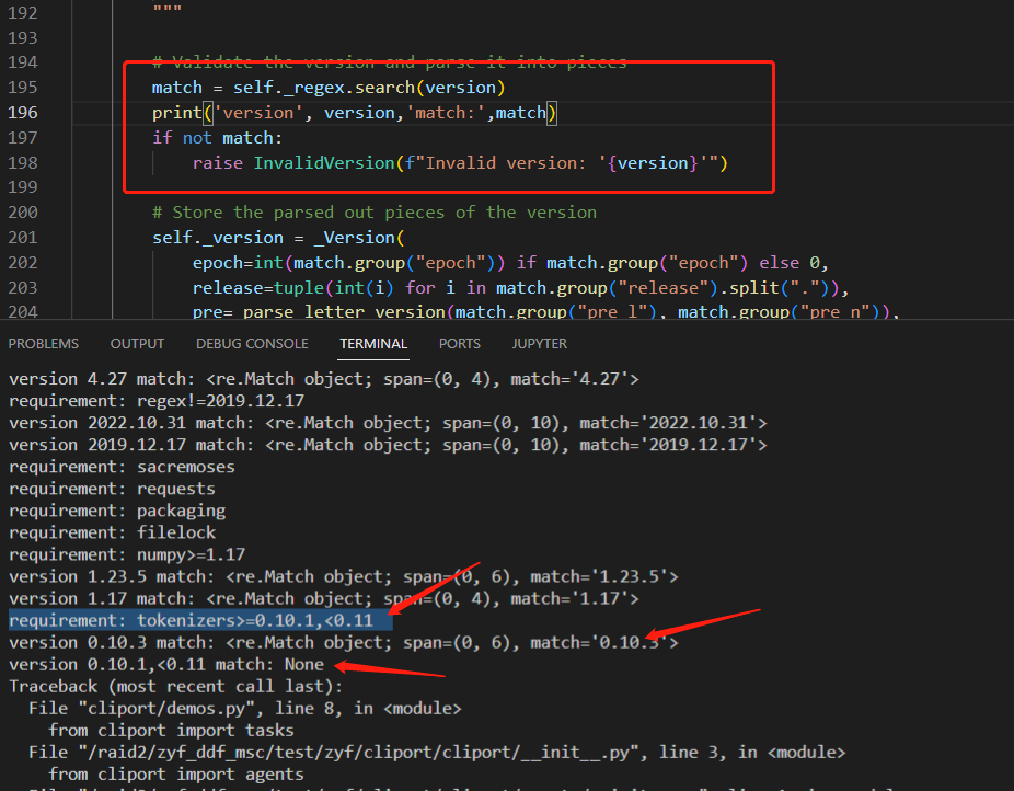 Try to run 'quickstart' and meet the bug: Invalid version: '0.10.1,