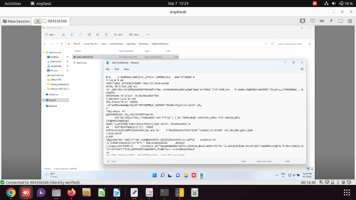 The Configuration Successful Window "The Client Configuration has been ...