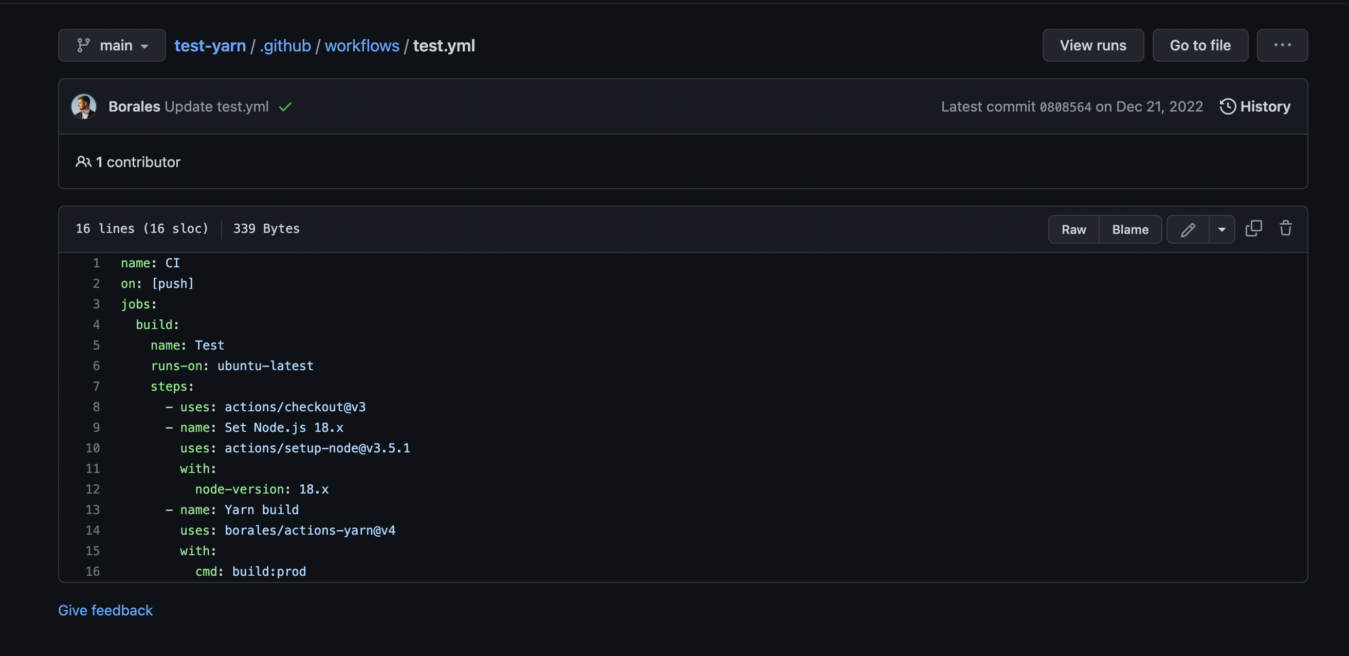 Error: Unable to resolve action `Borales/actions-yarn@4`, unable to find version `4` · Issue #73 ...