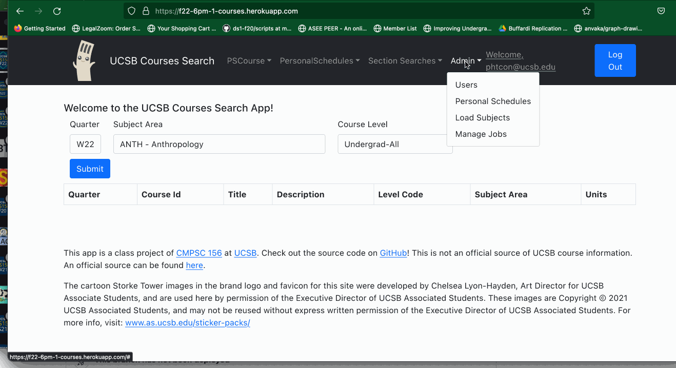 BUG: update courses job ui, first use fails · Issue #19 · ucsb-cs156-f22/f22-courses-issues · GitHub