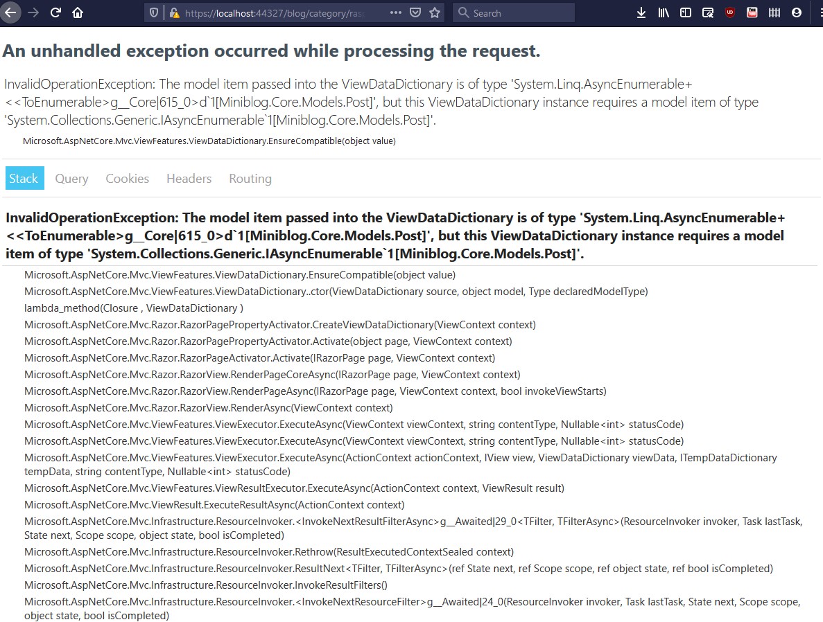 Click on category gives error · Issue #135 · madskristensen/Miniblog.Core · GitHub