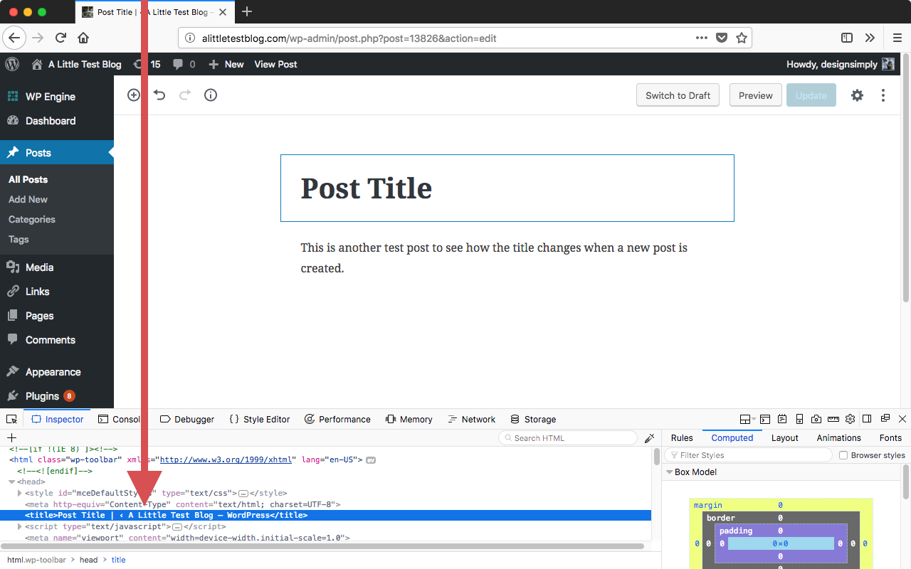 Restore existing behavior when rendering document title ( tag) · Issue #3702 · WordPress ...