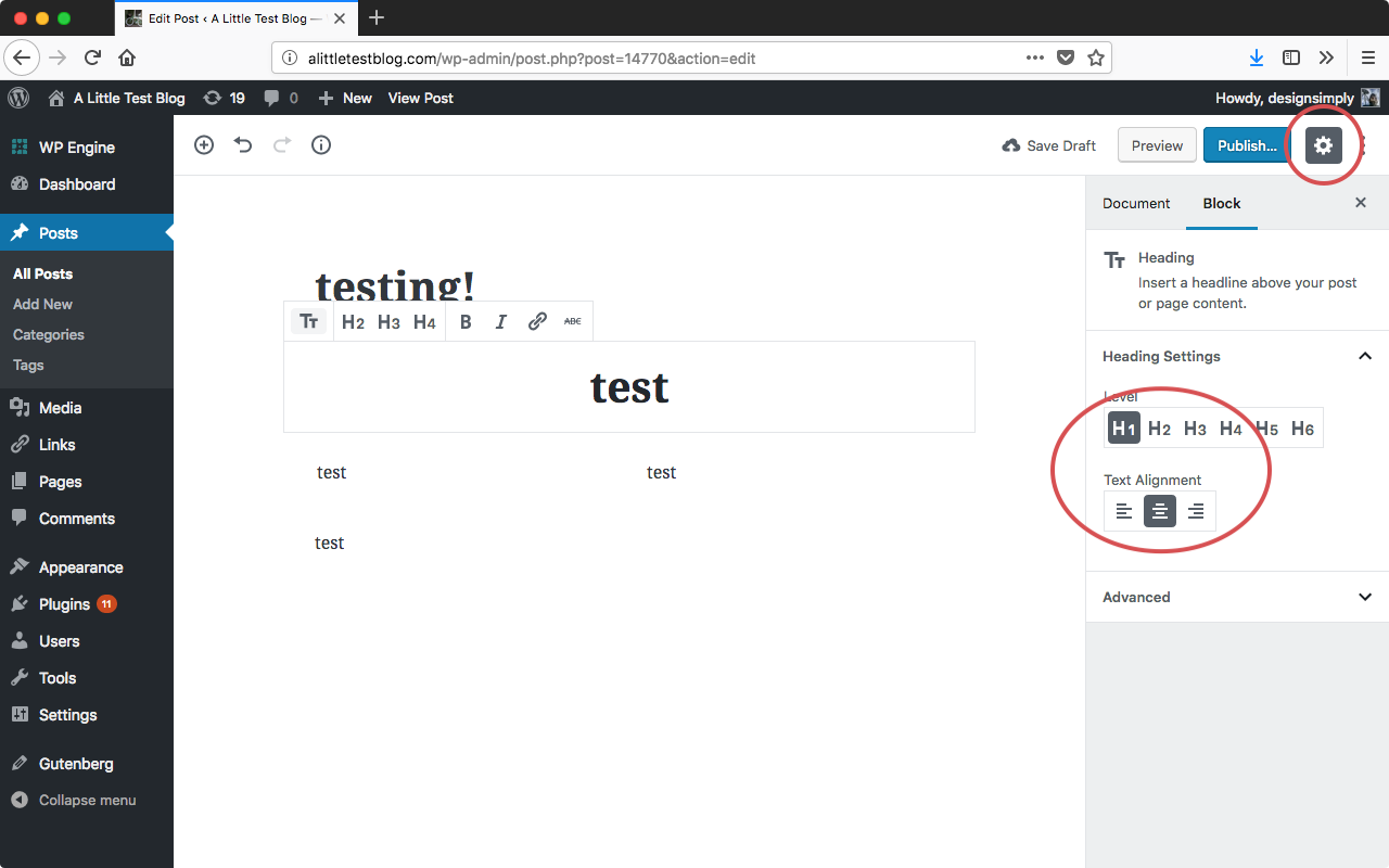 Text align issue , gallery issue of guttenburg · Issue #9392 · WordPress/gutenberg · GitHub