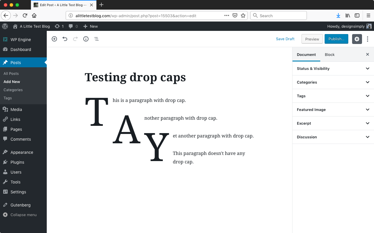 Initial Letter Overlaps · Issue 10832 · Wordpressgutenberg · Github 5668