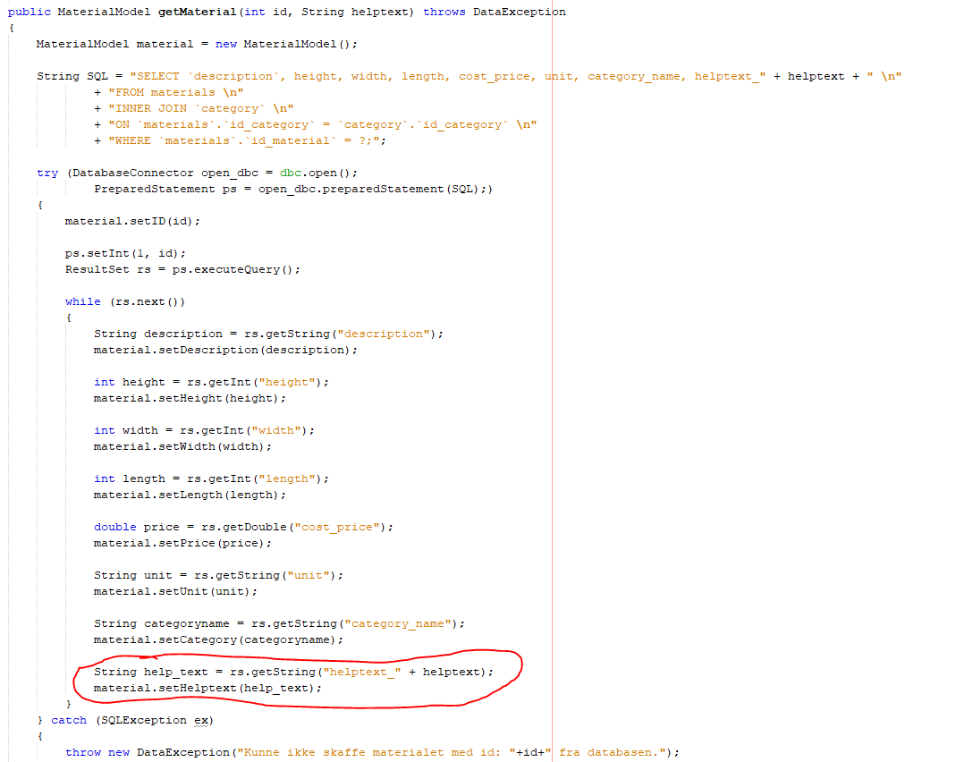 "Helptext not available" should be "Ingen hjælpetekst" or something ...