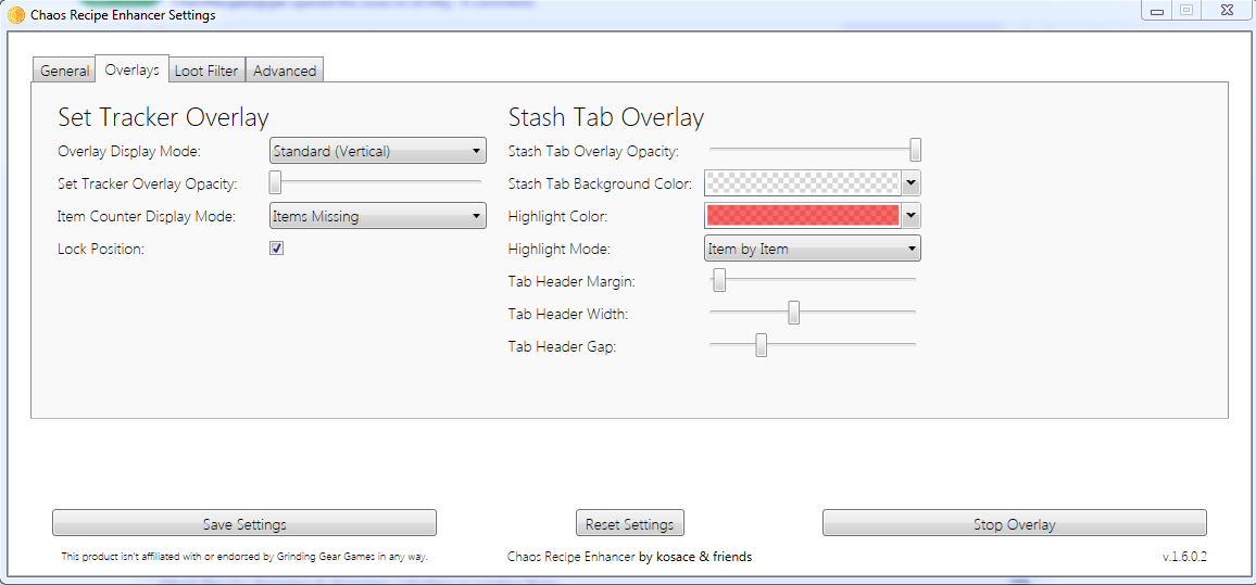 [Bug] [Overlays] "No StashTabs Available!" when user attempts to query existing tab that is ...