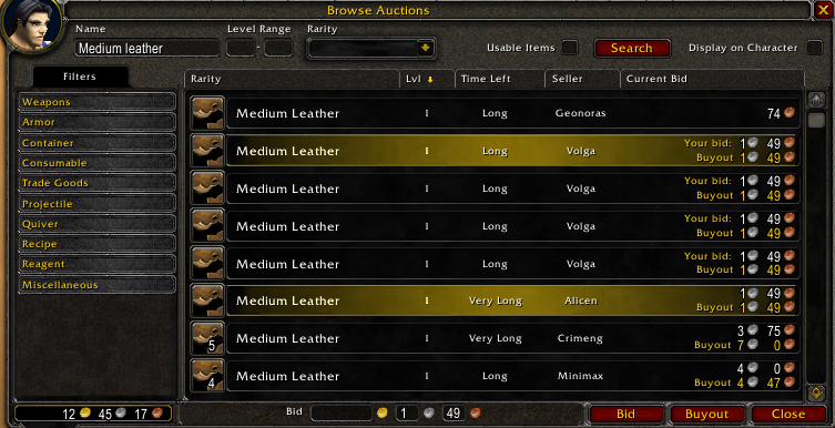 Buying out an item does not go away on the ah · Issue #205 · WowLegacyCore/HermesProxy · GitHub