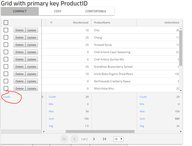 Summaries are shown on horizontal scrolling when Row Selectors are enabled · Issue #2522 ...