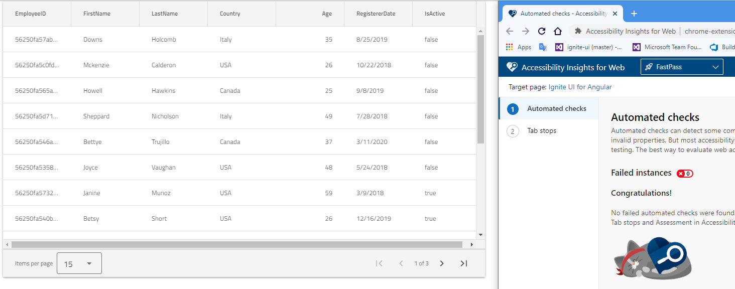 Scan with Accessibility Insights for Web reports issues with igx-grid · Issue #7037 · IgniteUI ...
