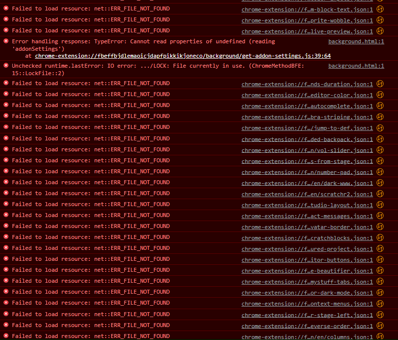 IO error: .../LOCK: File currently in use · Issue #6048 · ScratchAddons/ScratchAddons · GitHub
