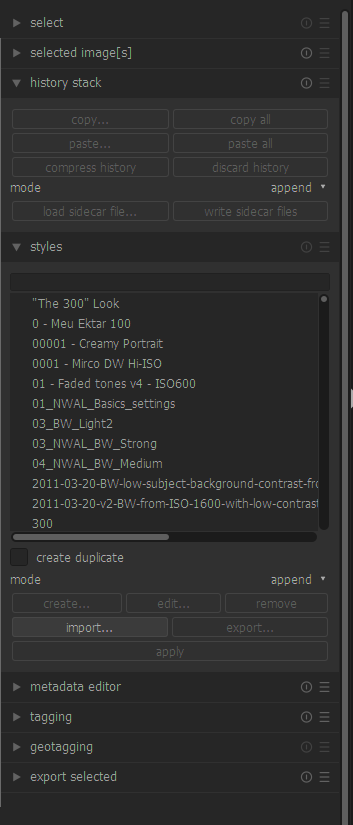 Buttons lose alignment/size when imported style name text is extra-long in lighttable view ...
