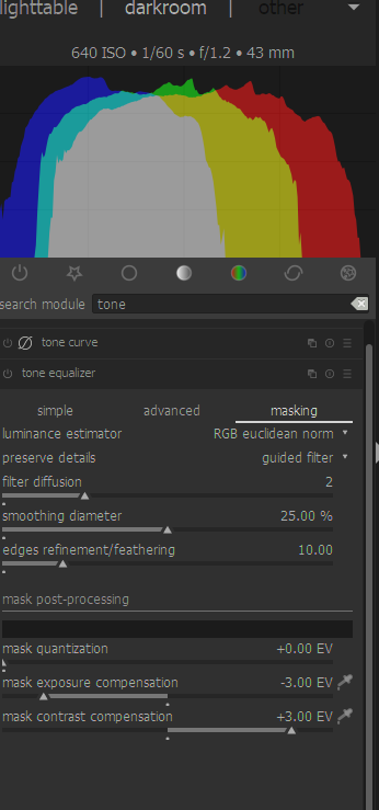 [Tone Equalizer] Masking Issue · Issue #3274 · darktable-org/darktable · GitHub
