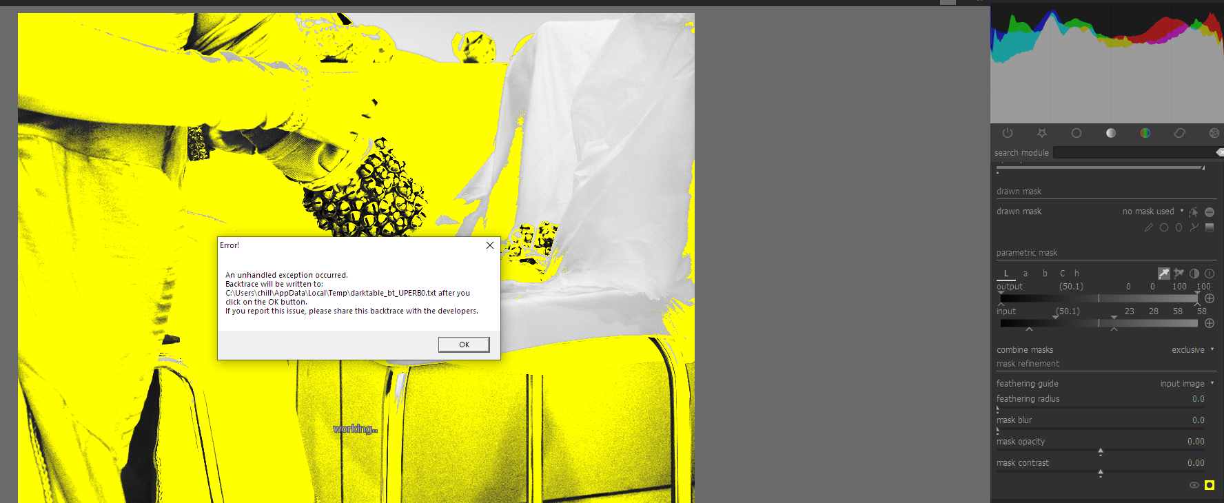 Darktable Crash while using ColorZone with exception log · Issue #2808 · darktable-org/darktable ...