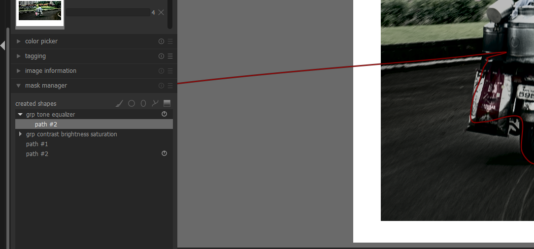 Mask selected via Mask manger has no way to get deselected/removed from ...