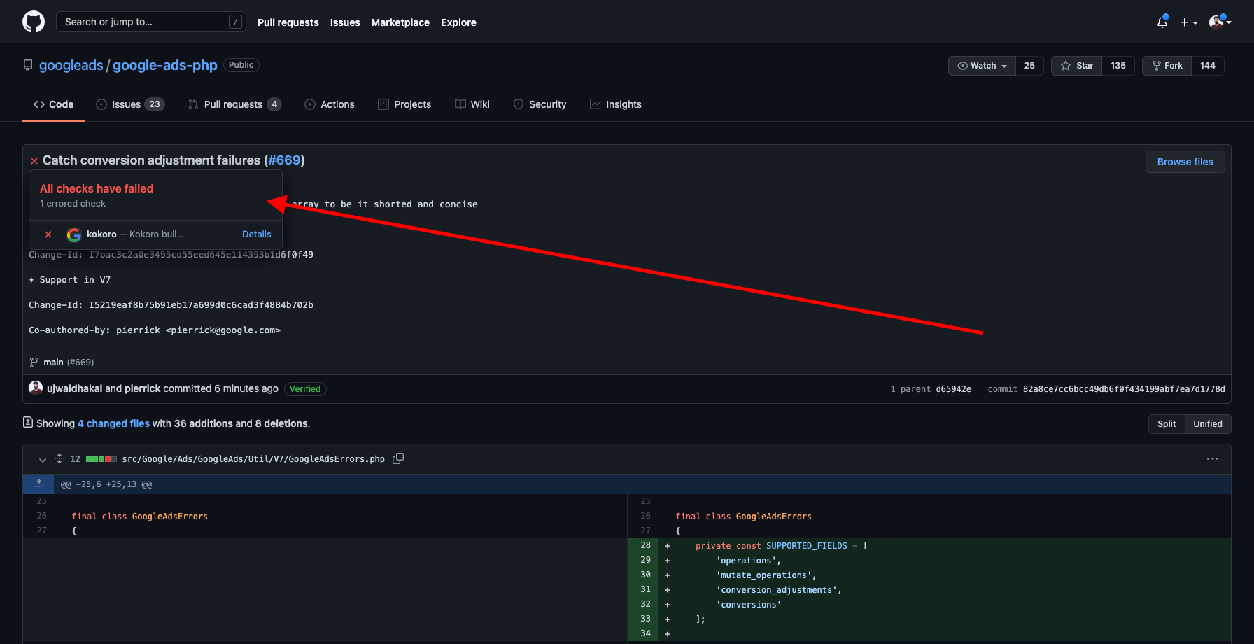 Unknown pipeline failed · Issue #679 · googleads/google-ads-php · GitHub