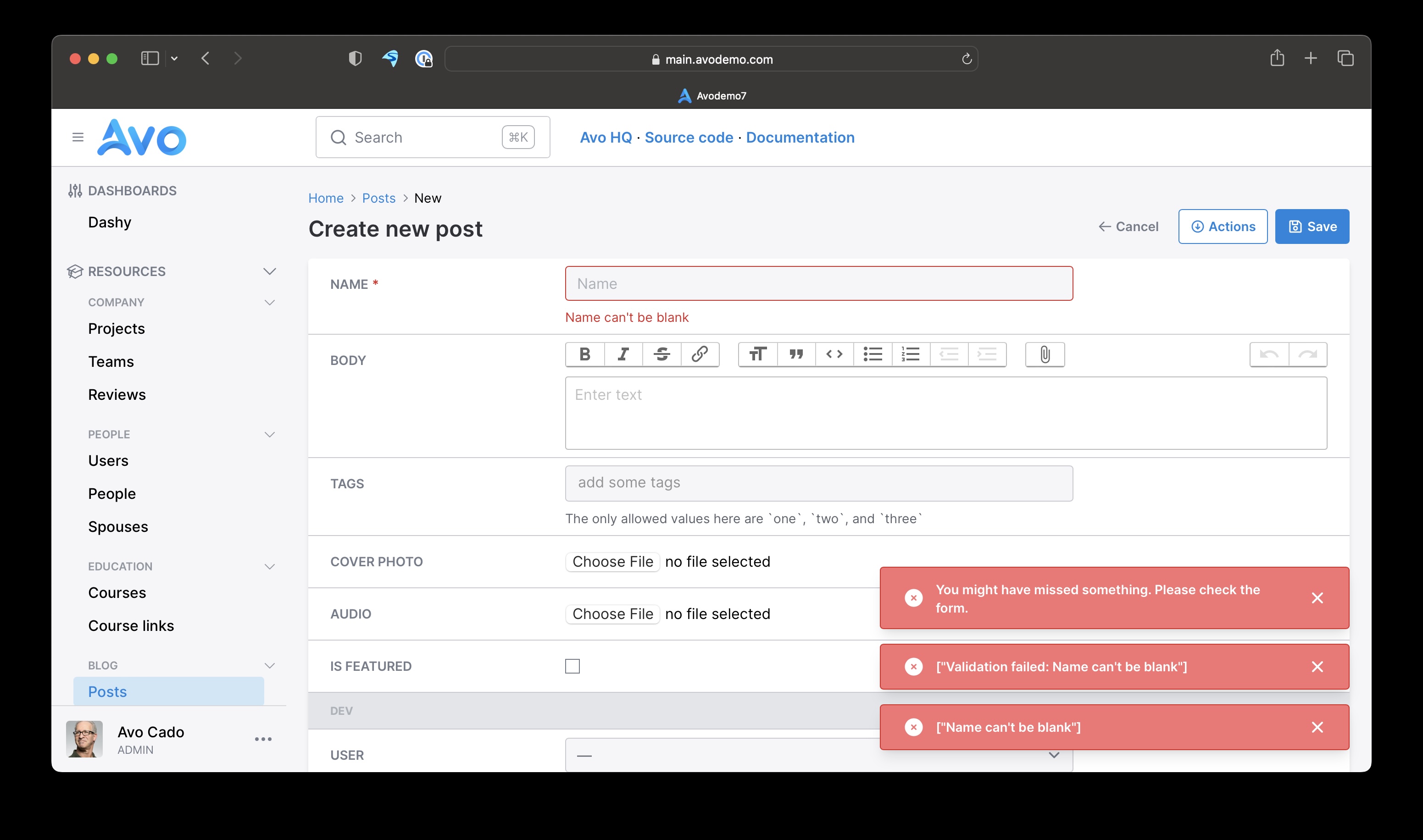 Badly formatted error messages · Issue #1467 · avo-hq/avo · GitHub