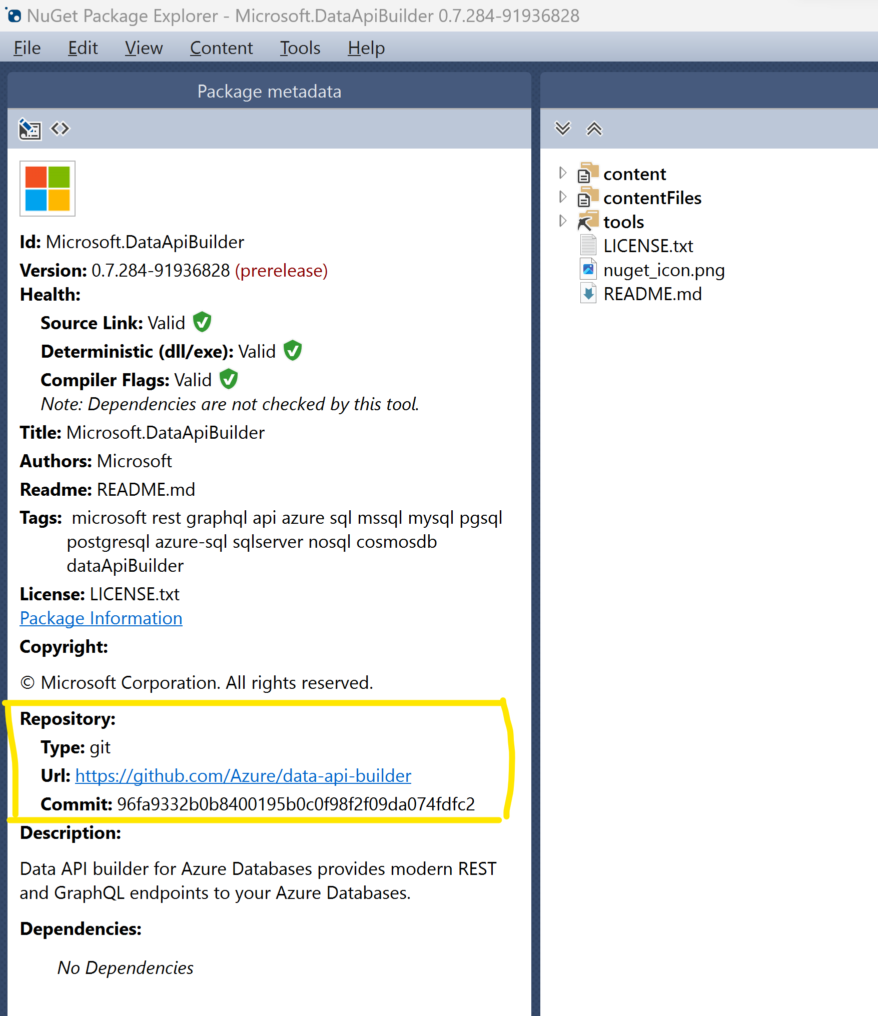 Publish repository information to NuGet.org page · Issue #1476 · Azure/data-api-builder · GitHub