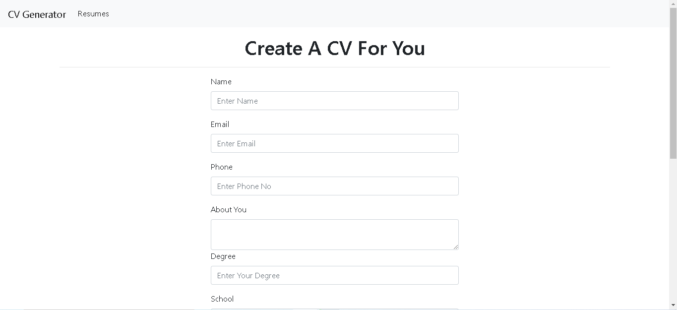 GitHub - sayakghosh06/CVGeneratorApp