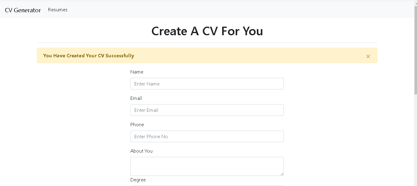 GitHub - sayakghosh06/CVGeneratorApp