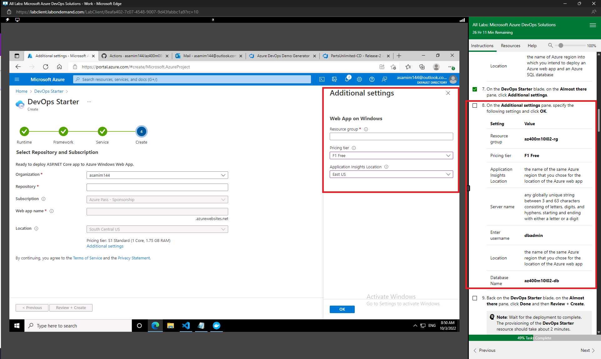 M00-LAB10: Instructions is different from azure portal. · Issue #306 · MicrosoftLearning/AZ400 ...