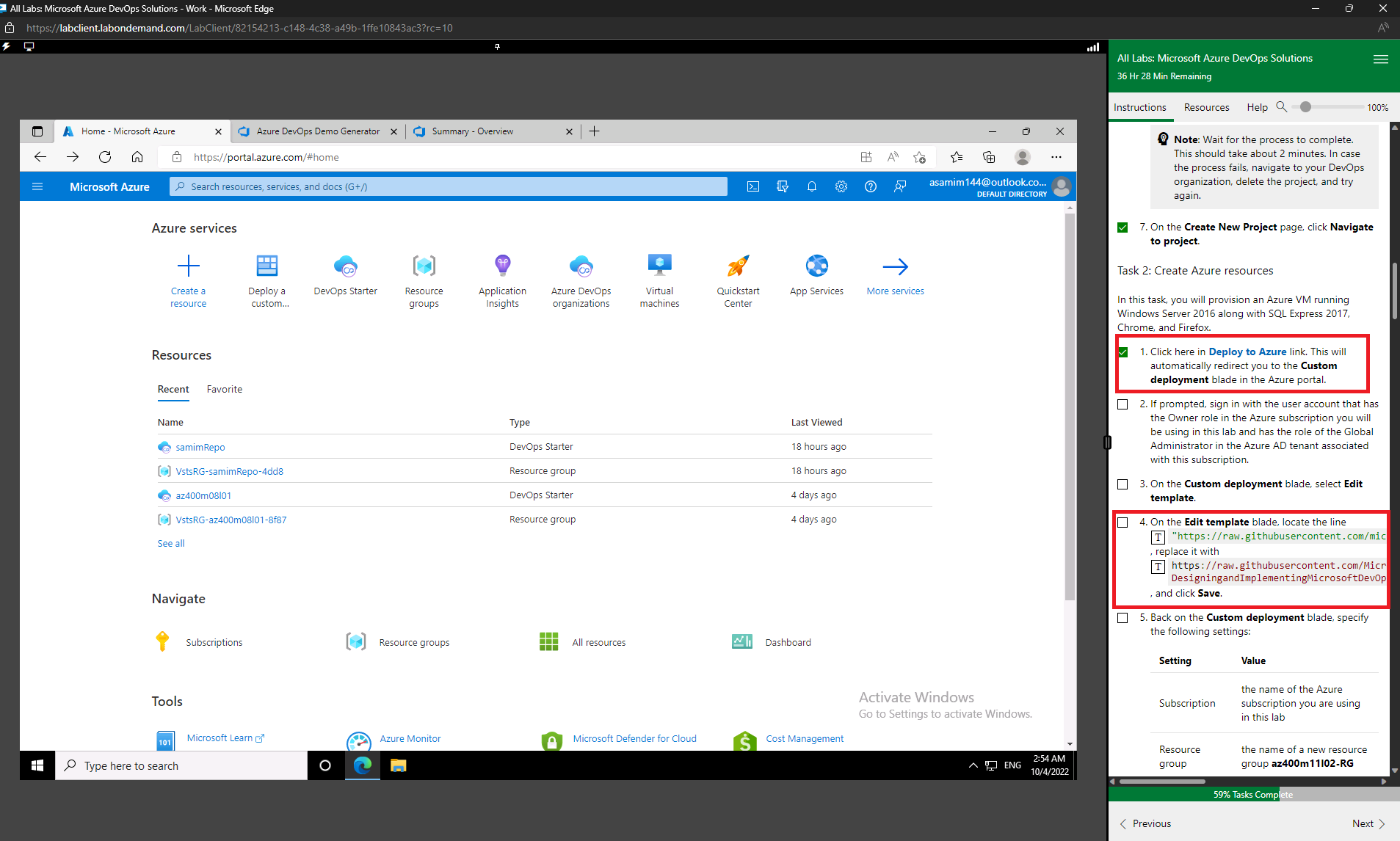 M00-LAB12: Instructions links does not open inside of VM · Issue #308 · MicrosoftLearning/AZ400 ...