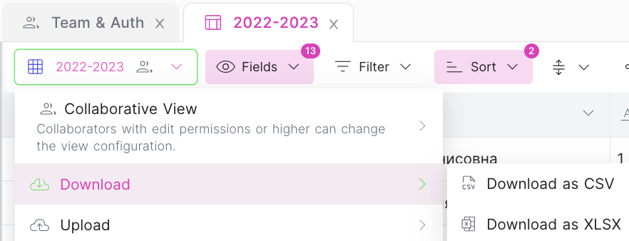 🐛 Bug: unable to download table data ((t || []).map is not a function ...