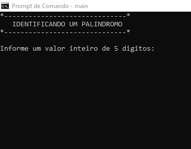 GitHub - BrenoCamaro/IdentificandoUmPalindromo: O exercício consiste em escrever um programa que ...