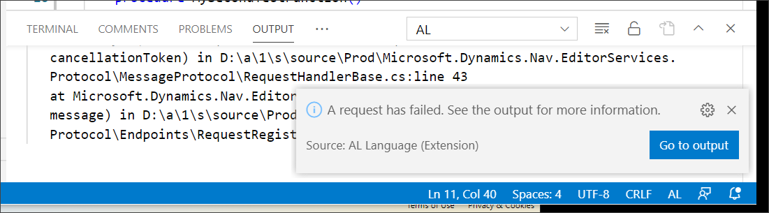 "Invalid URI" error after connecting to VS Code Live Share for AL project · Issue #6139 ...
