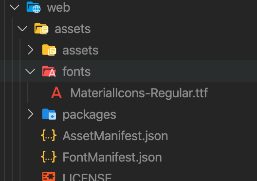 Icons are not getting rendered in Flutter Web · Issue #55905 · flutter/flutter · GitHub
