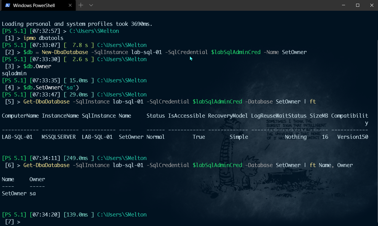 [Bug] Set-DbaDbOwner - SMO is not updated by .SetOwner method · Issue #7010 · dataplat/dbatools ...