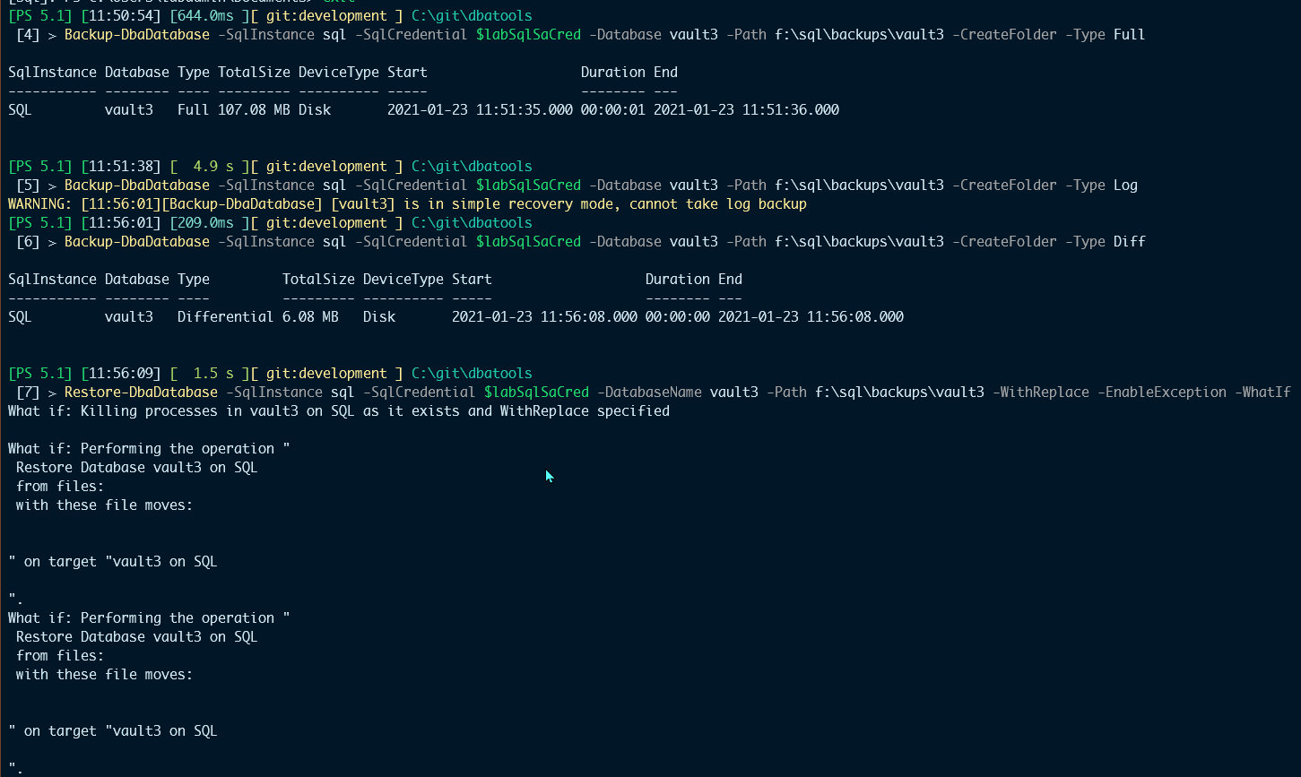 [Bug] Restore-DbaDatabase -Whatif returns a kind of empty result when it returns success · Issue ...