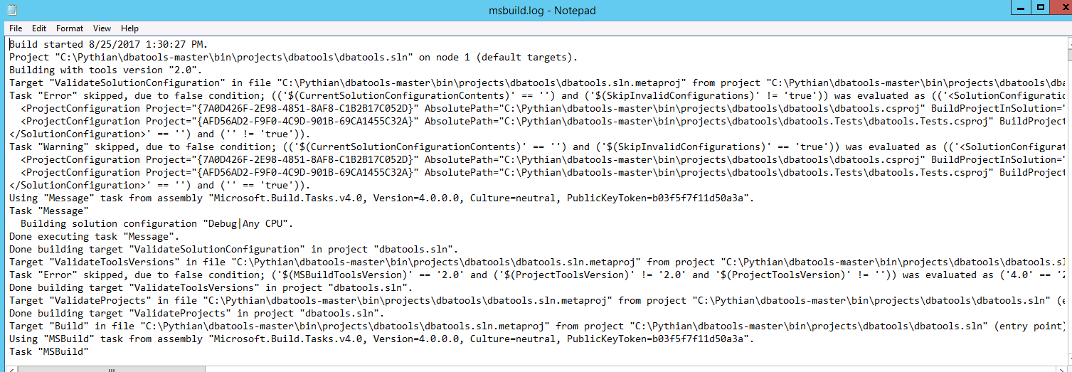 Import of module causes buildlog file to be generated · Issue #2148 · dataplat/dbatools · GitHub